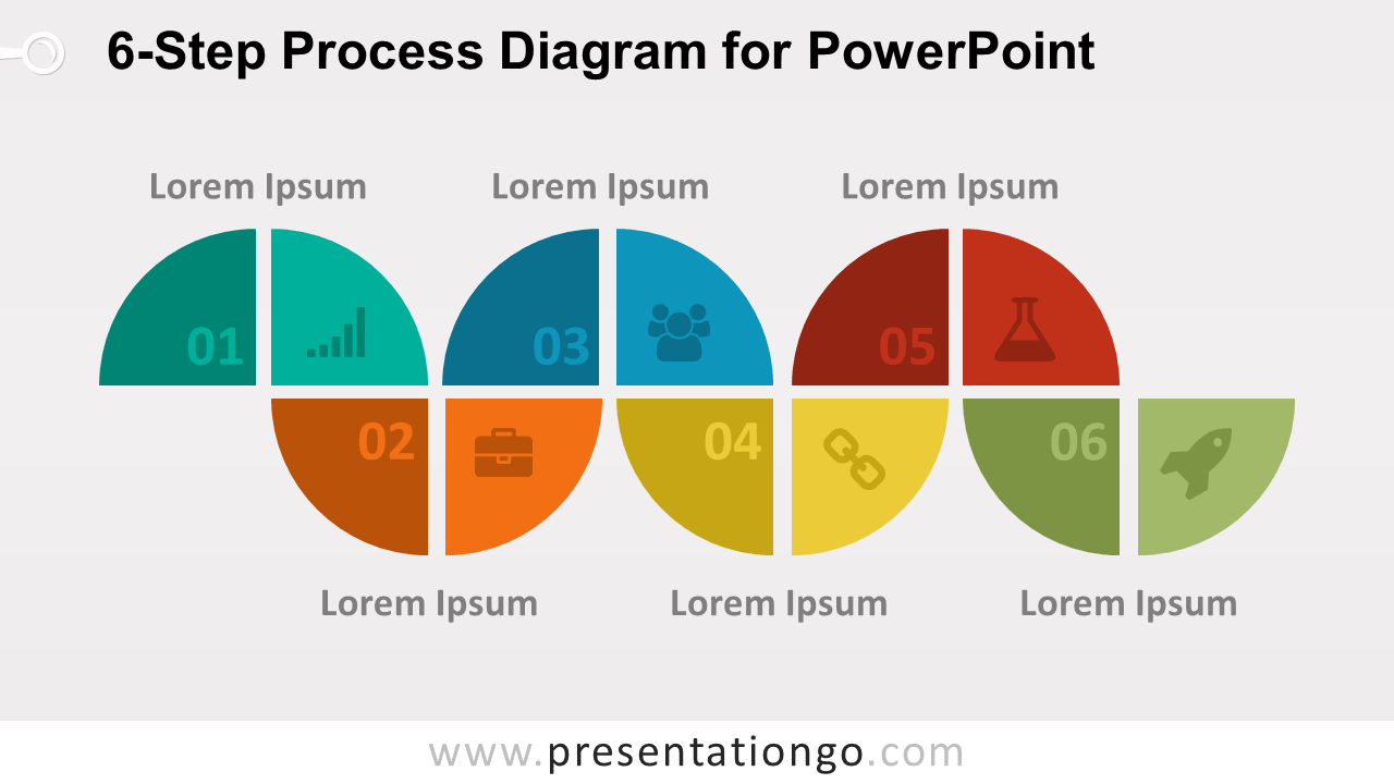  6 Step Process Diagram For PowerPoint PresentationGO