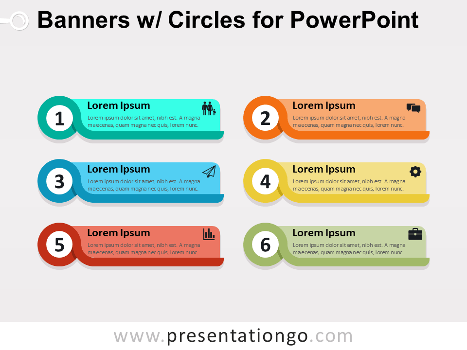 Banners With Circles For PowerPoint PresentationGO
