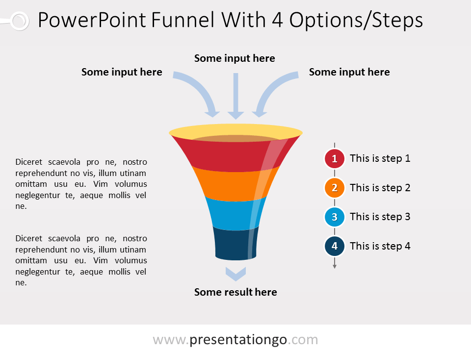 Powerpoint Funnel Chart With 4 Steps Presentationgo Images And Photos