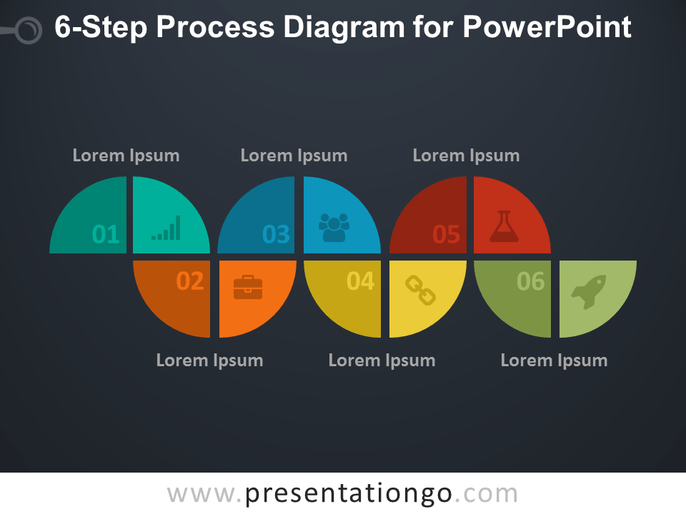  6 Step Process Diagram For PowerPoint PresentationGO