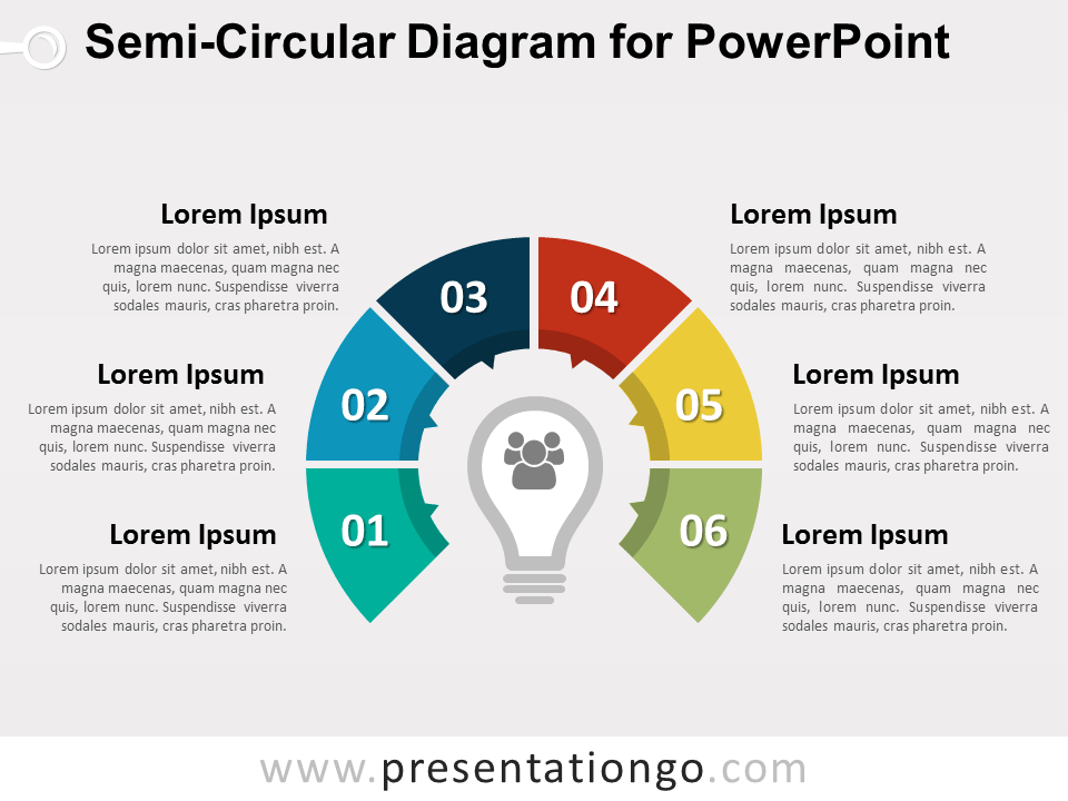 Semi Circular Diagram For PowerPoint PresentationGO