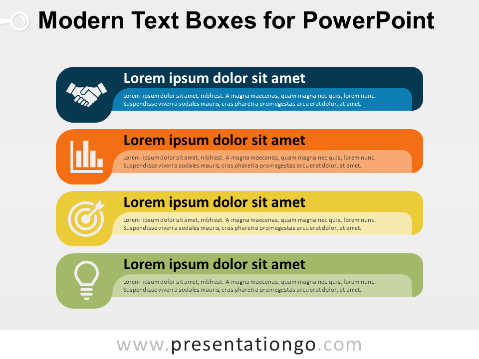 Modern Text Boxes For PowerPoint PresentationGO