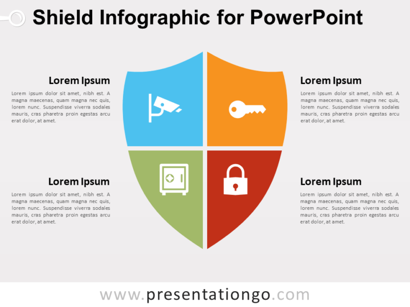 Shield Infographic for PowerPoint - PresentationGO