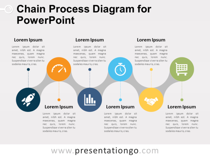 Alternating Chain Process Diagram for PowerPoint