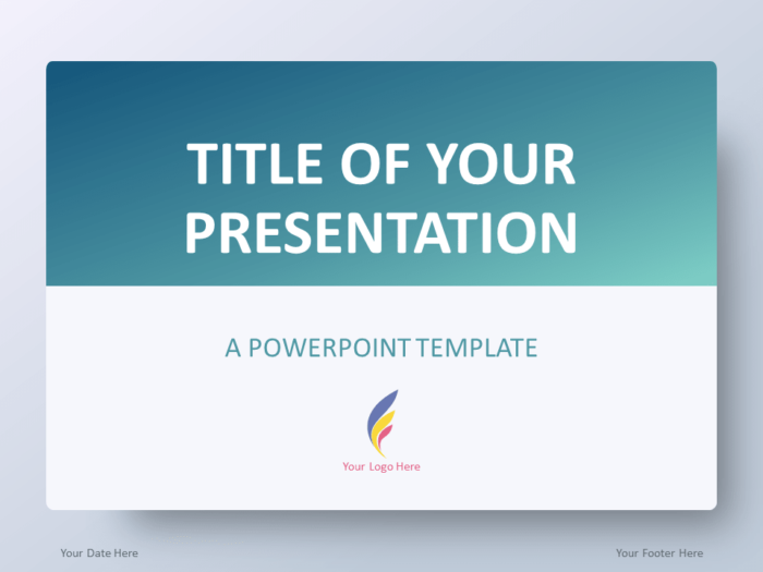 Aqua Splash Gradient PowerPoint Template - PresentationGO