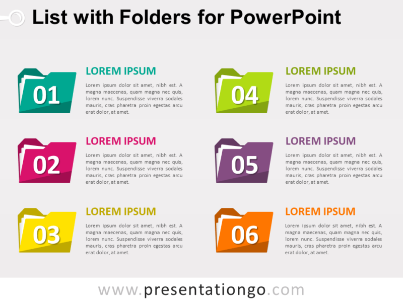 List with Folders for PowerPoint - PresentationGO