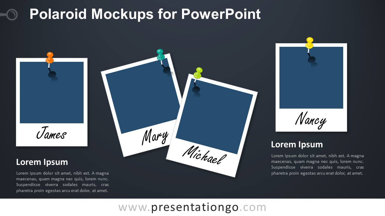 Polaroid Mockups For PowerPoint PresentationGO
