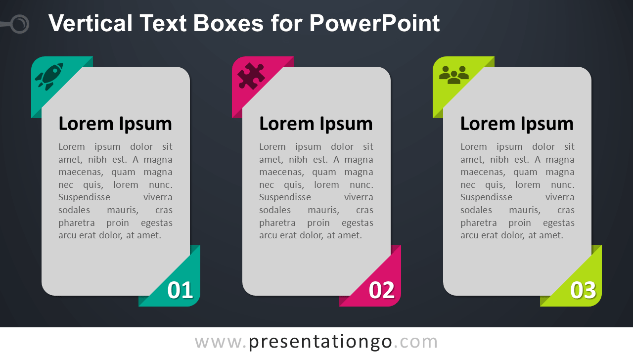 Vertical Text Boxes For PowerPoint PresentationGO