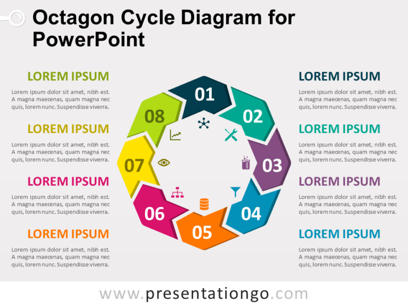 Octagon Cycle Diagram for PowerPoint - PresentationGO