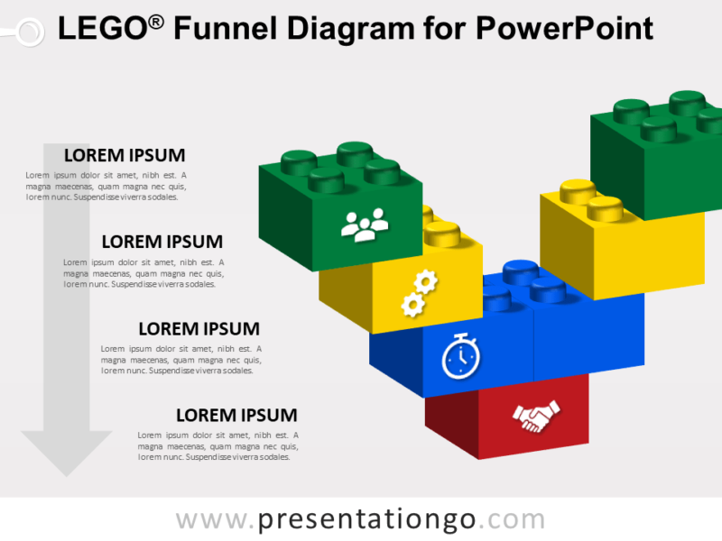 LEGO Funnel Diagram for PowerPoint - PresentationGO