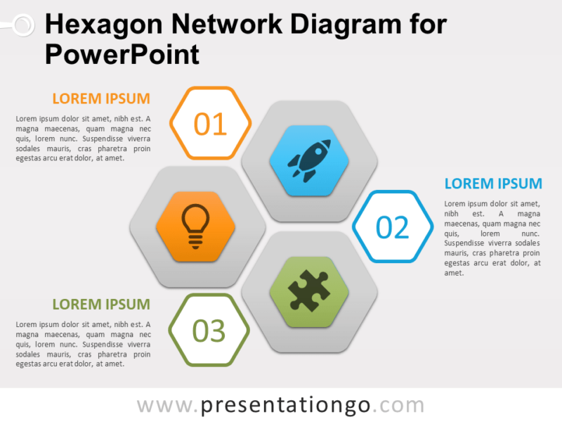 6 Step Hexagon Powerpoint Diagram