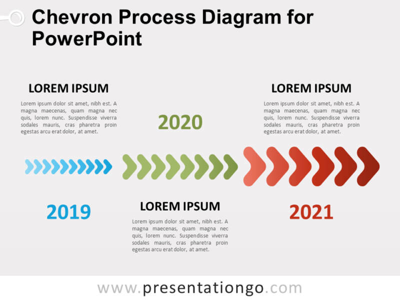 Chevron Process Diagram for PowerPoint - PresentationGO