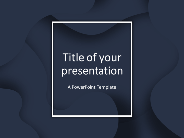 Fluids PowerPoint Template (Dark Blue) - PresentationGO