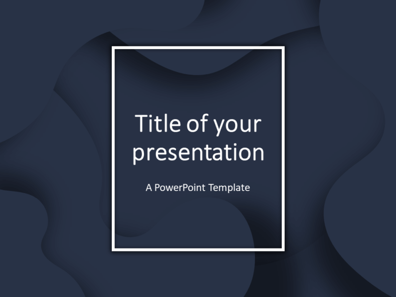 Fluids PowerPoint Template (Dark Blue) - PresentationGO