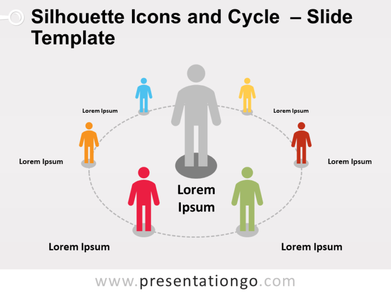 Silhouette Icons and Cycle for PowerPoint and Google Slides