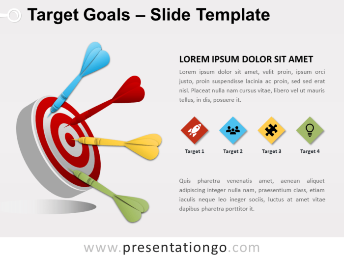 SMART Goals and Target for PowerPoint and Google Slides