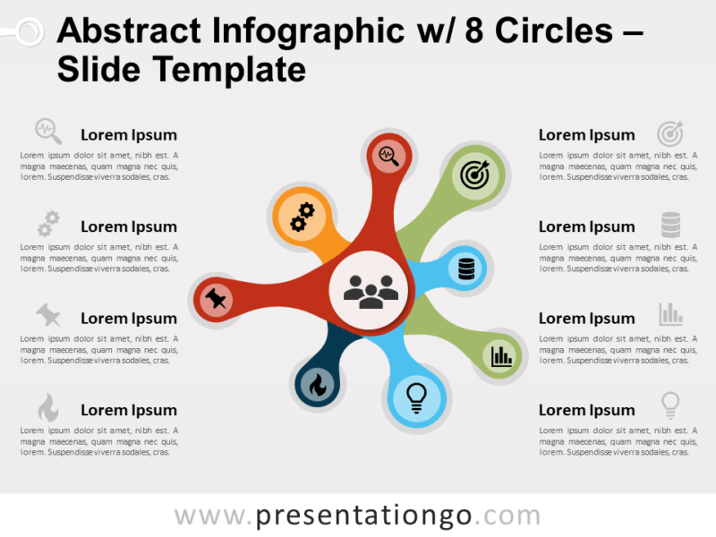 Circle infographic powerpoint template - foptlaser