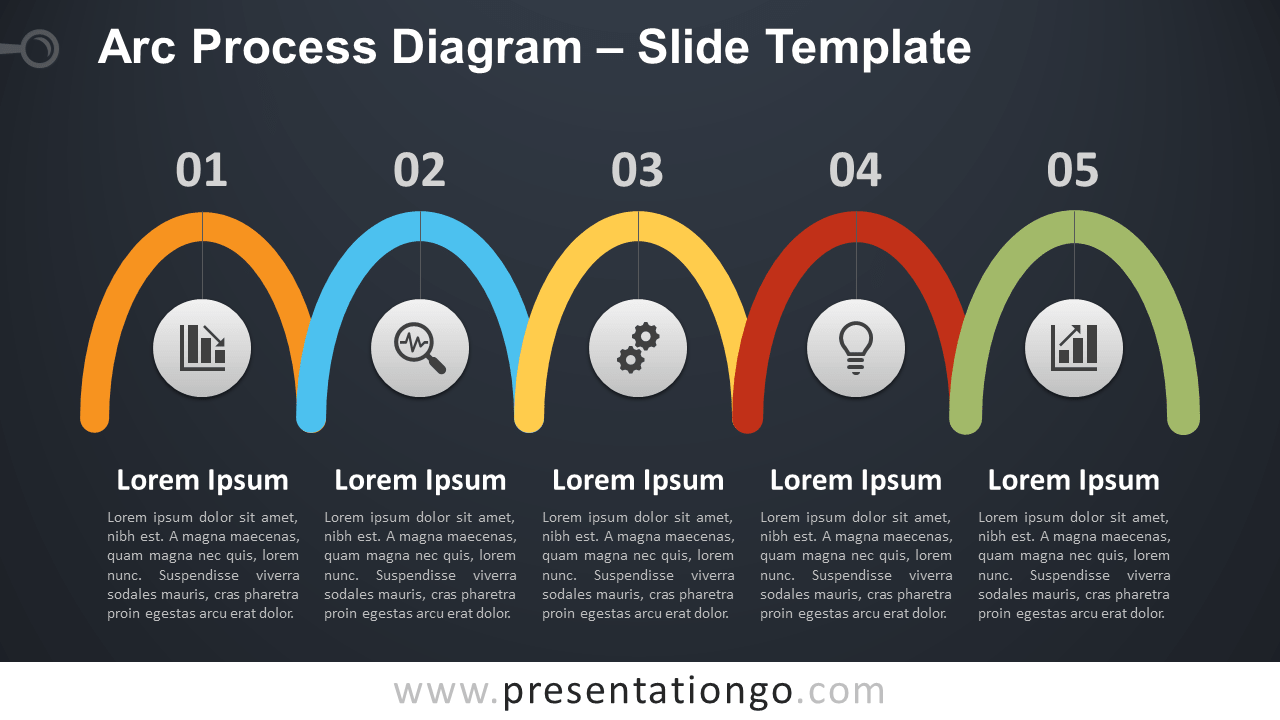 Arc Process Diagram For PowerPoint And Google Slides