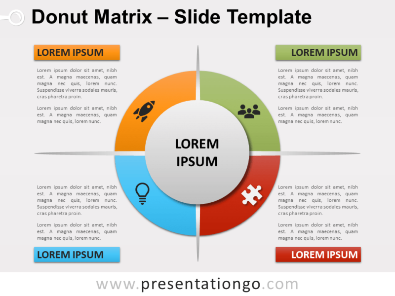 Donut Matrix for PowerPoint and Google Slides - PresentationGO