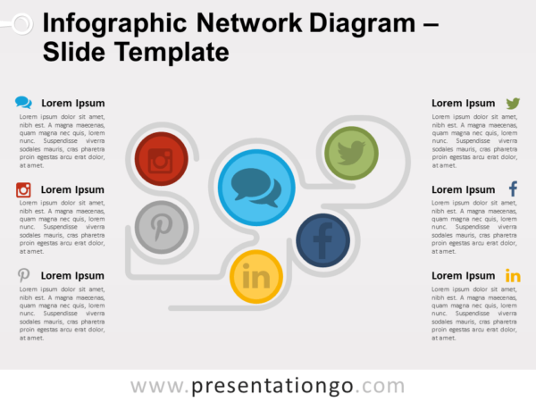 Infographic Network Diagram for PowerPoint and Google Slides