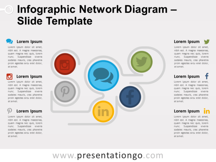 Infographic Network Diagram for PowerPoint and Google Slides
