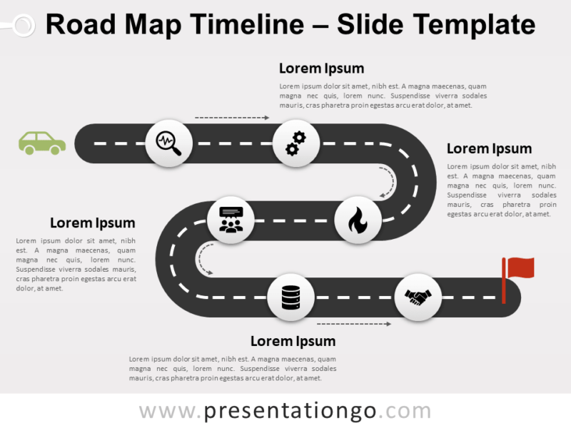 Road Map Timeline for PowerPoint and Google Slides