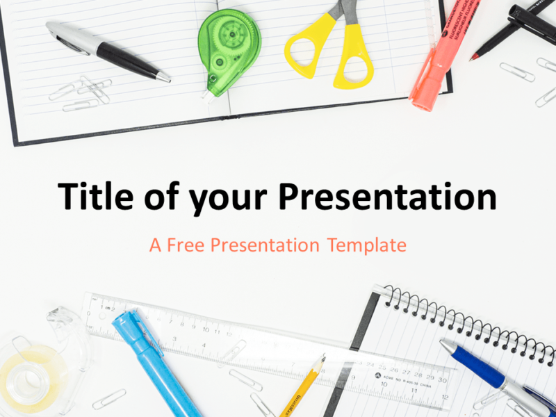 School Supplies Template for PowerPoint and Google Slides