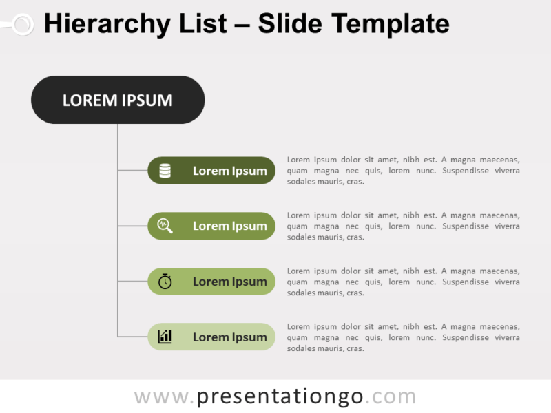 Vertical Hierarchy List for PowerPoint and Google Slides