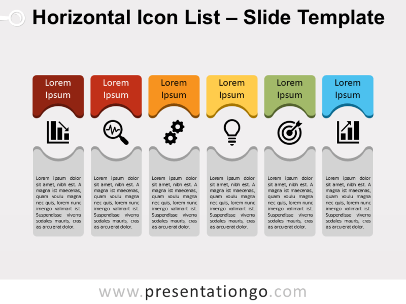 Horizontal Icon List for PowerPoint and Google Slides