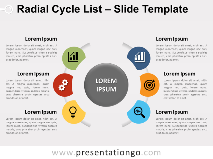 Radial Cycle List for PowerPoint and Google Slides