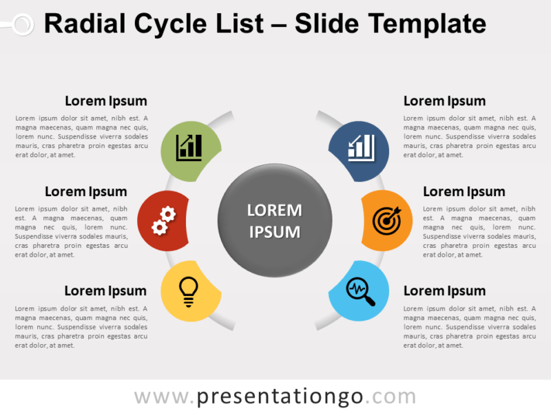 Radial Cycle List for PowerPoint and Google Slides