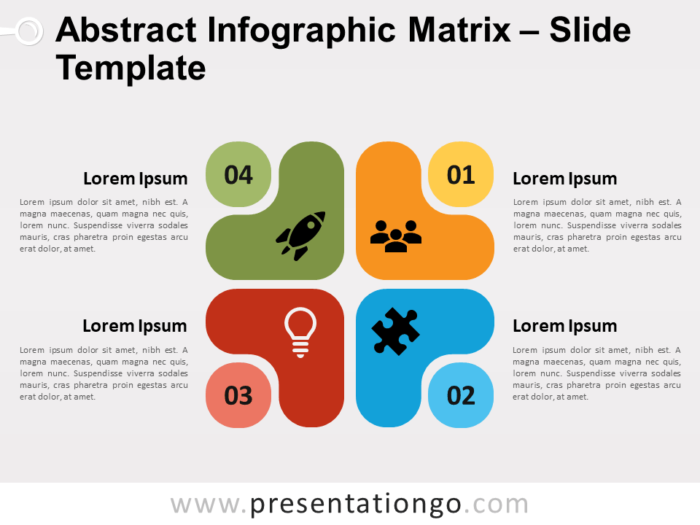 Abstract Infographic Matrix for PowerPoint and Google Slides