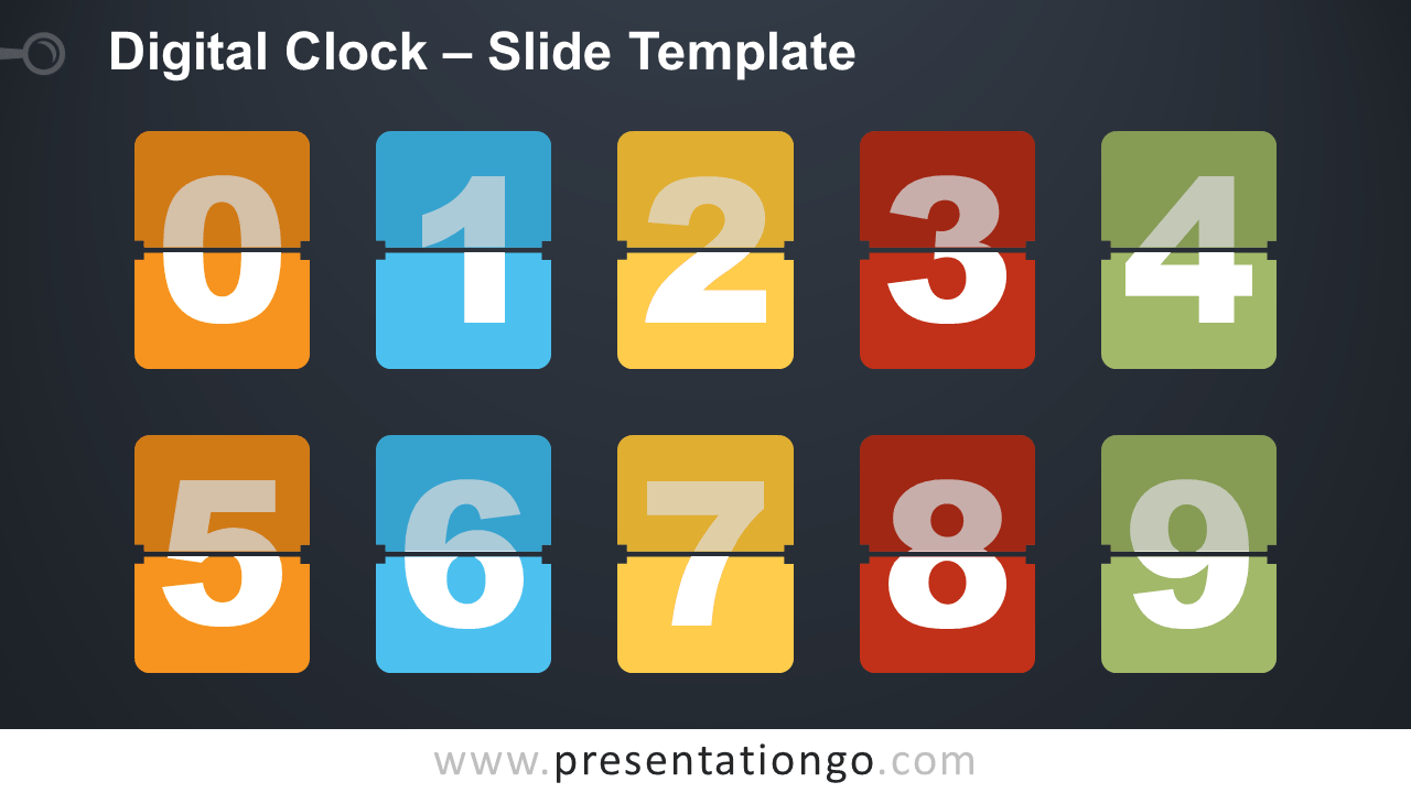 Digital Clock For PowerPoint And Google Slides PresentationGO
