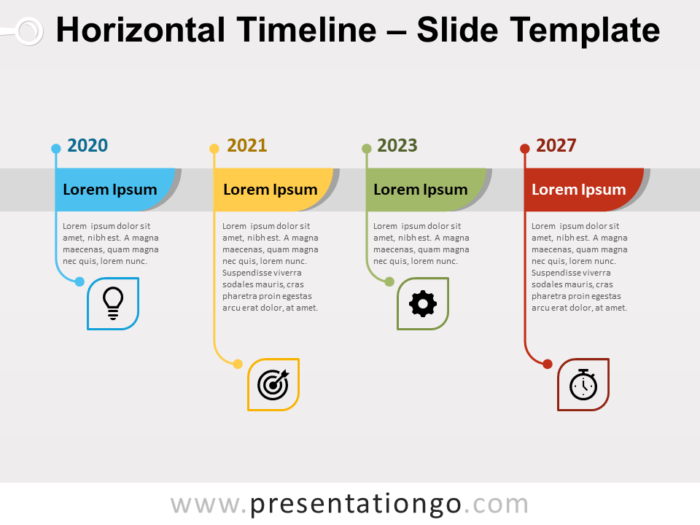Editable Horizontal Timeline for PowerPoint & Google Slides