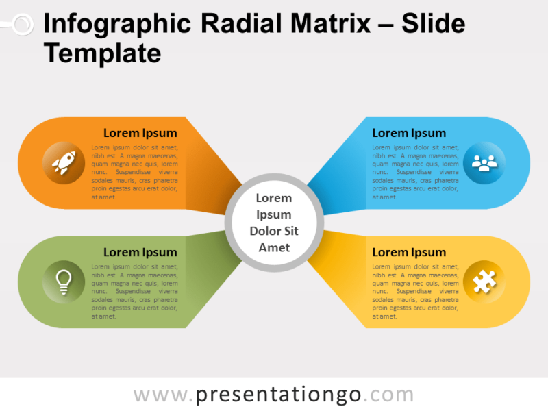 Infographic Radial Matrix for PowerPoint and Google Slides