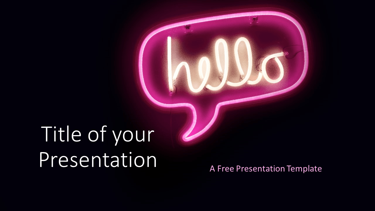 Neon Signs Template For PowerPoint And Google Slides