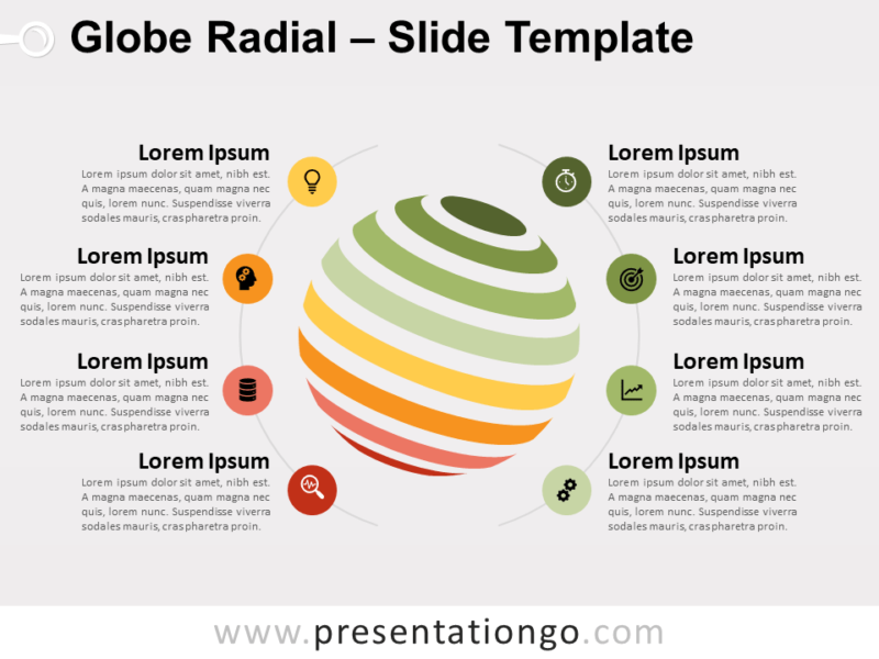 Globe Radial for PowerPoint and Google Slides - PresentationGO