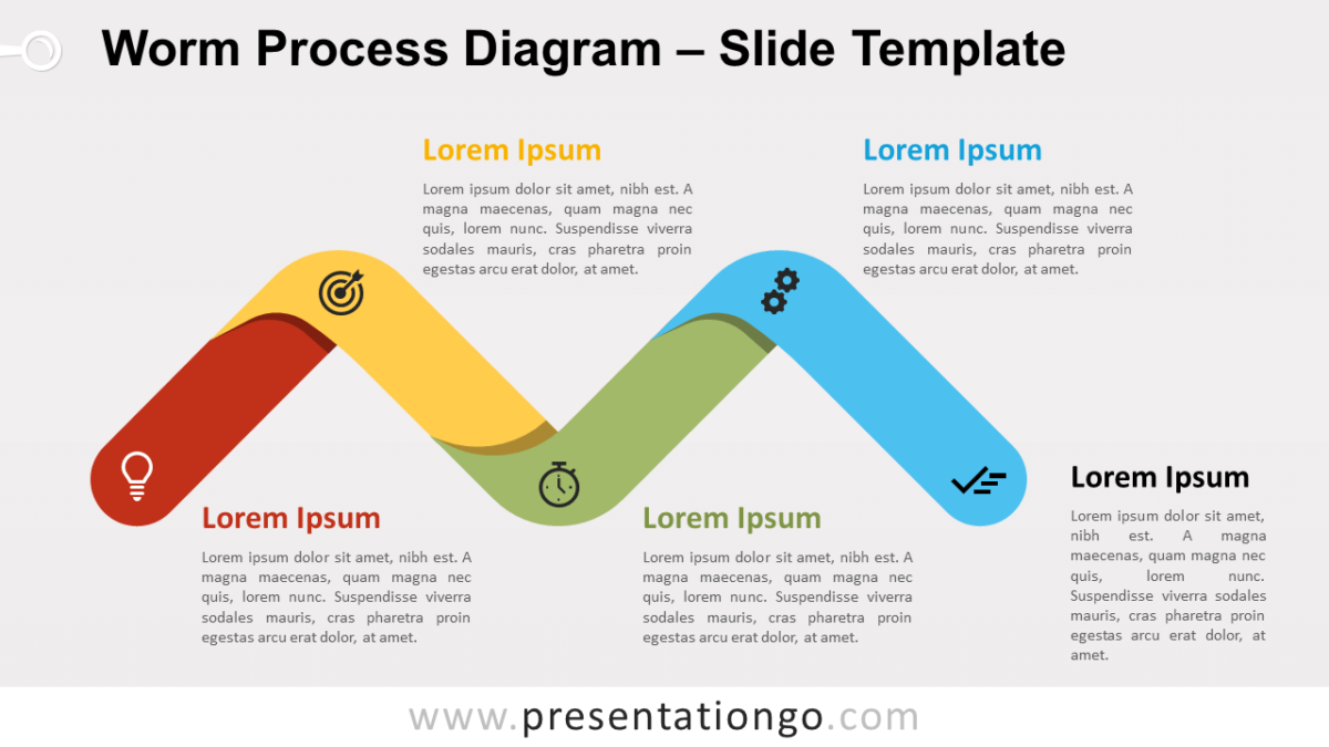Worm Process Diagram for PowerPoint and Google Slides