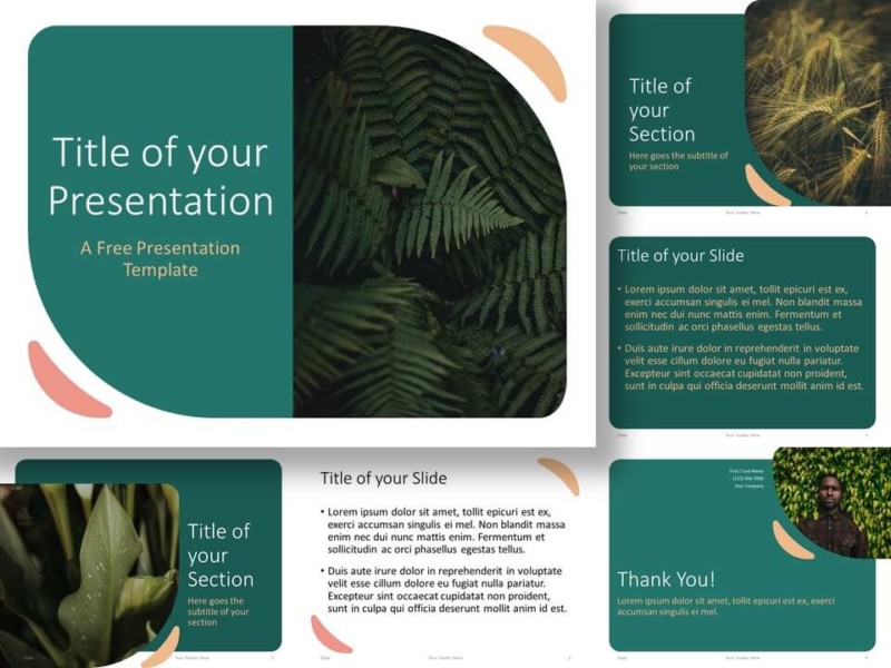 Green Rounded Abstract Template for PowerPoint and Google Slides