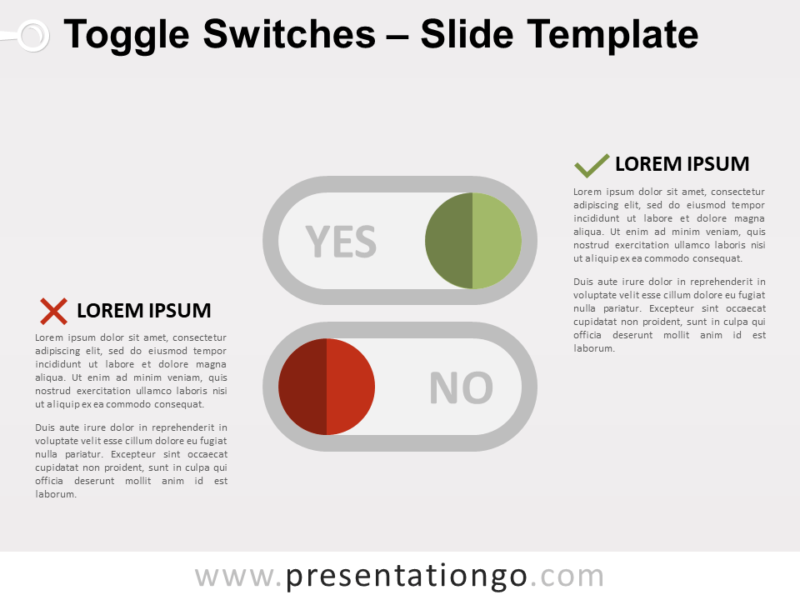 Toggle Switches for PowerPoint and Google Slides