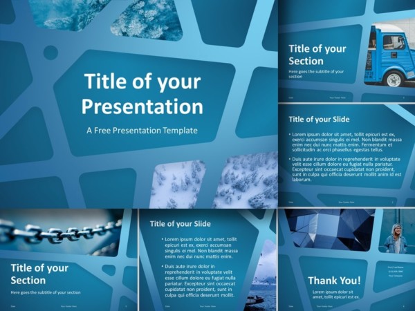 Blue Web Template for PowerPoint and Google Slides
