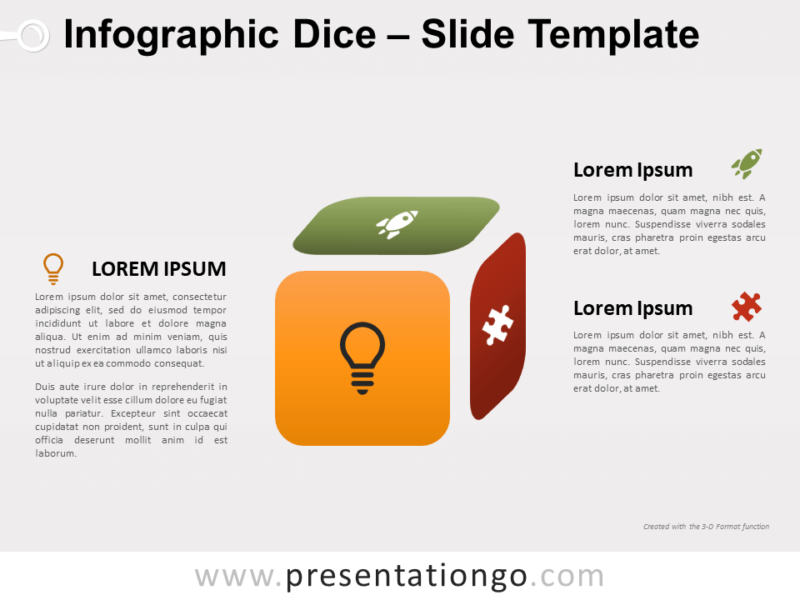 Infographic Dice for PowerPoint and Google Slides