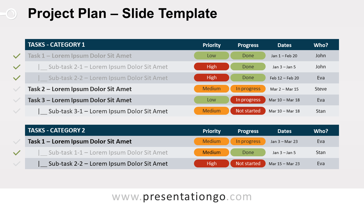 Project Plan For PowerPoint And Google Slides PresentationGO
