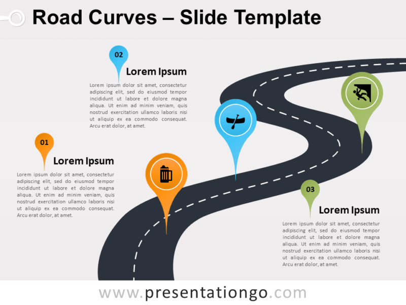 Road Curves for PowerPoint and Google Slides - PresentationGO
