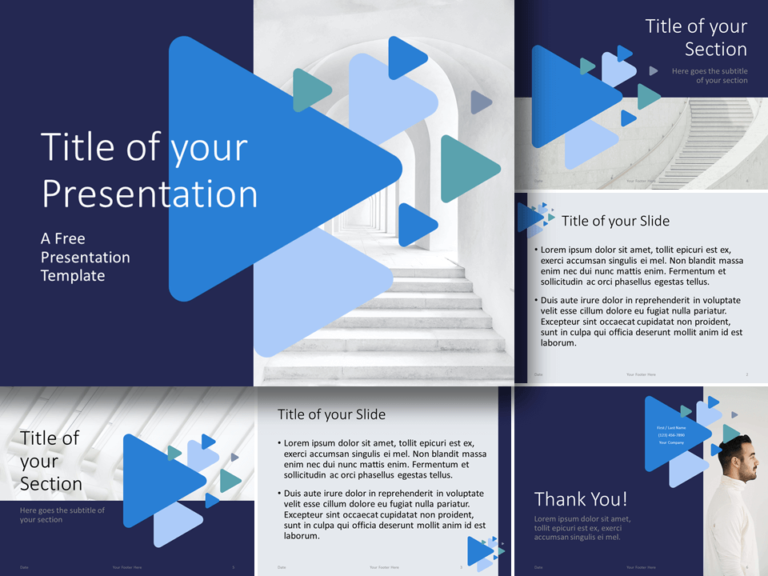 Triangles Template for PowerPoint and Google Slides