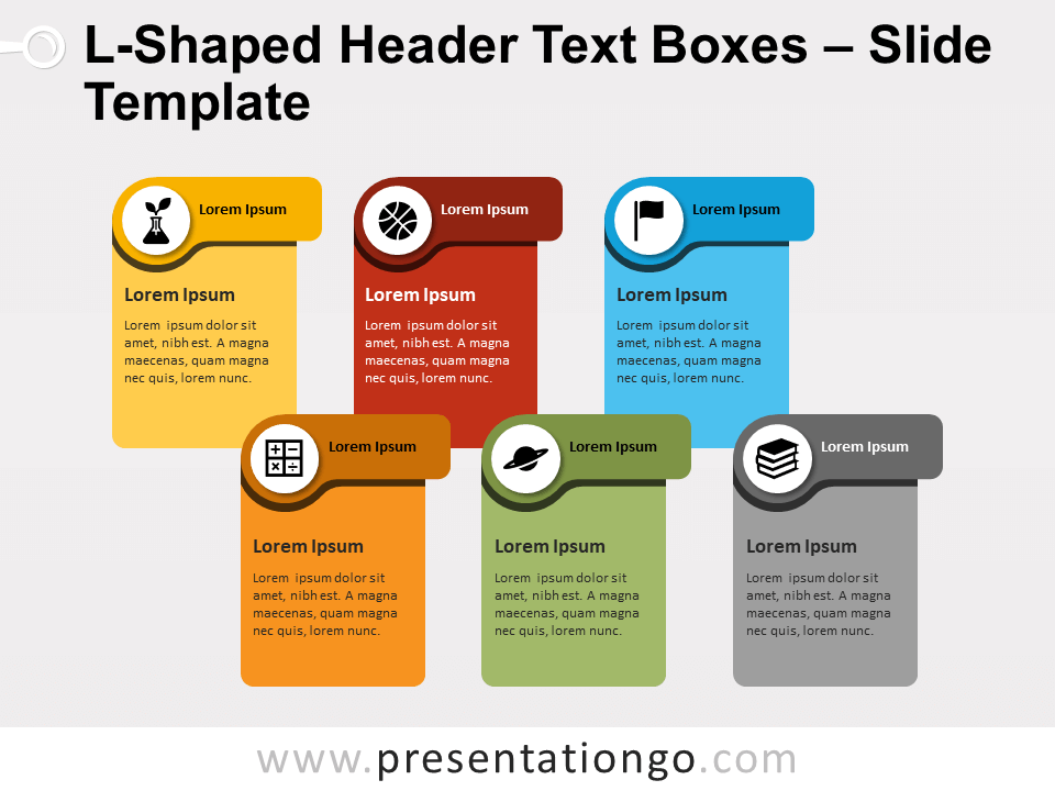 L Shaped Header Text Boxes For PowerPoint And Google Slides