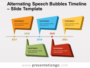 Alternating Speech Bubbles Timeline for PowerPoint & GSlides