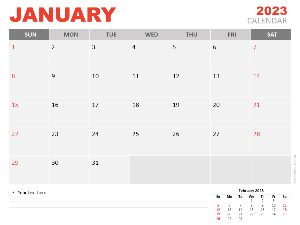 January 2023 Calendar Google Sheets