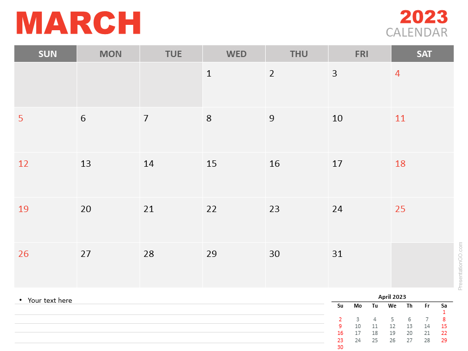 Blank Calendar Template Google Slides Blank Calendar Printable 2023
