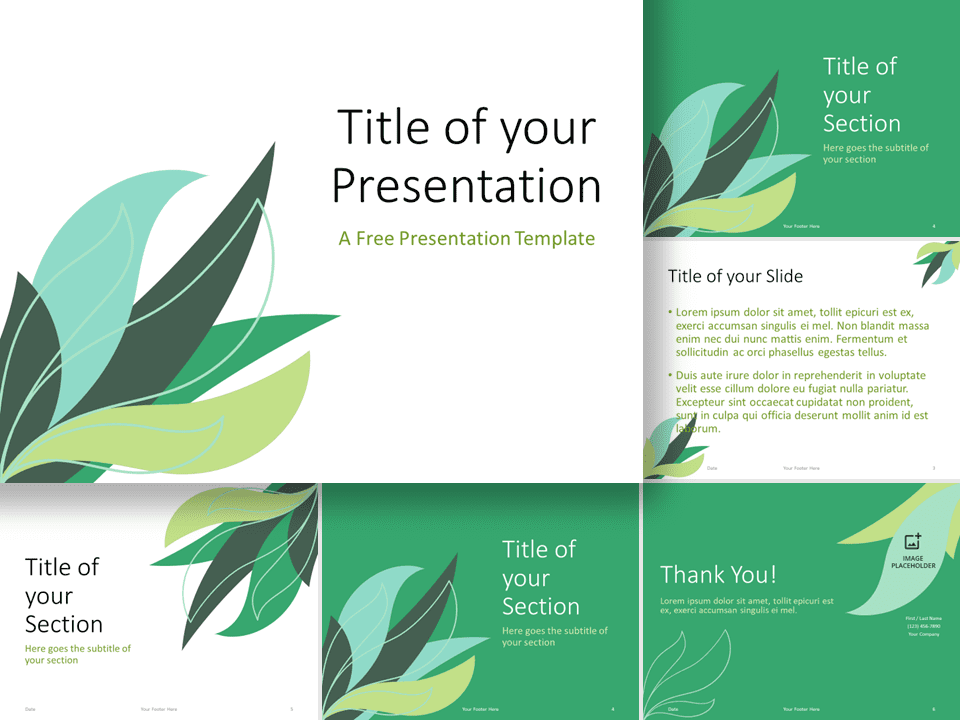 Tropical Leaves Template For PowerPoint And Google Slides
